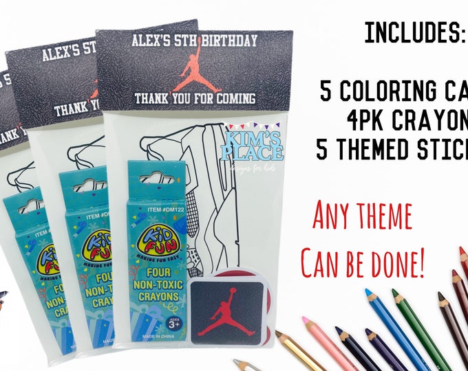 Jordan Theme Coloring Kits Sneaker Coloring Activity Kit - Etsy