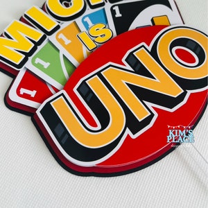 1st Birthday Uno Cake Topper | Uno Birthday Theme | First Birthday Cake ...