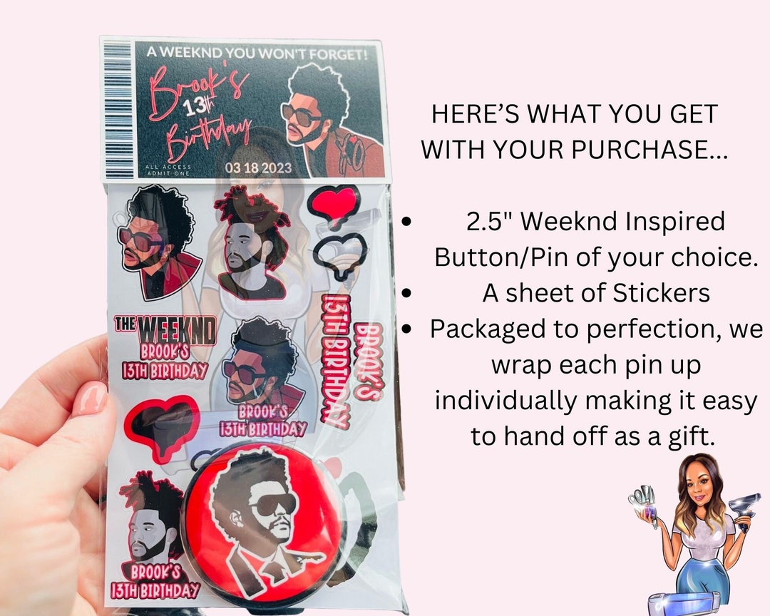 Weekend Buttons, Weekend Birthday Pin, Weekend Backpack Pin, Weeknd Pin ...