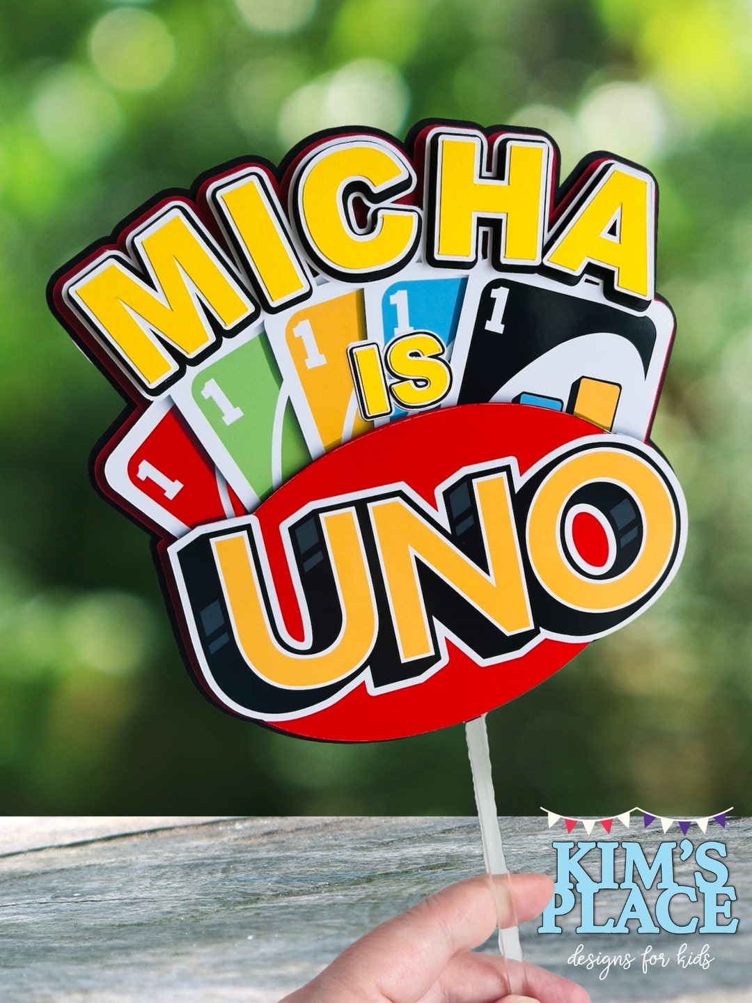 1st Birthday Uno Cake Topper | Uno Birthday Theme | First Birthday Cake ...