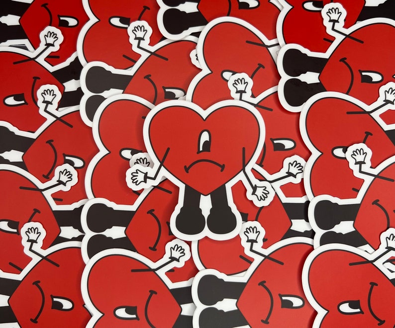 Corazon Bad Bunny Sticker - Etsy