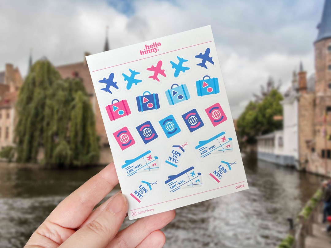 Hoja de calcomanías de viaje Planificación de Bullet Journal - Etsy México