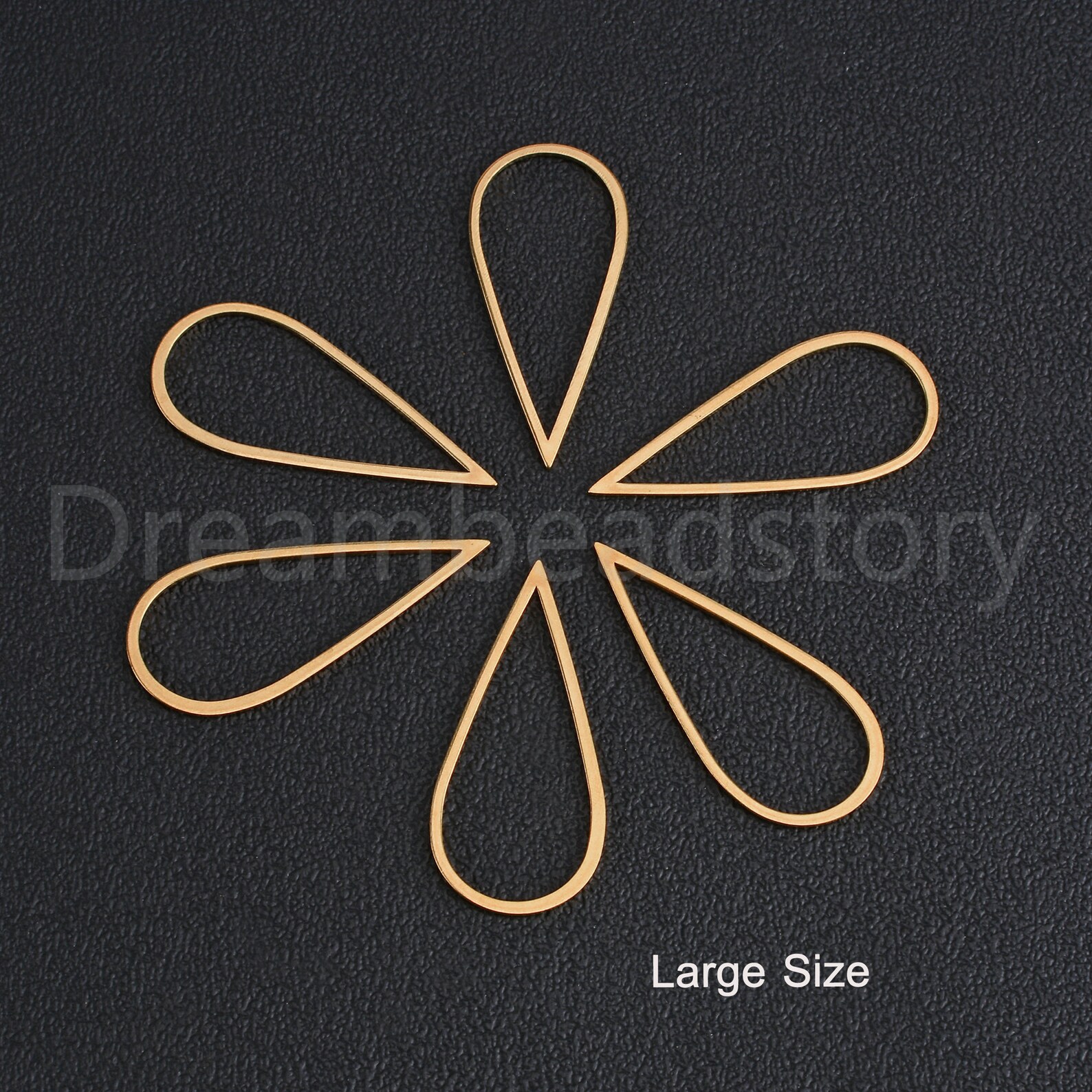 10-500 Pcs Large Drop Charms Raw Brass Hollow Long Waterdrop/ | Etsy