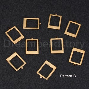 10-500 Pcs Raw Brass U Shape Charms/ U Shaped/ Letter U Alphabet/ Squre ...