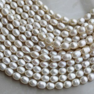 Loose Pearl Beads, Pearl String, Pearl Strand, Rice Pearls, 4-5mm 5-6mm ...