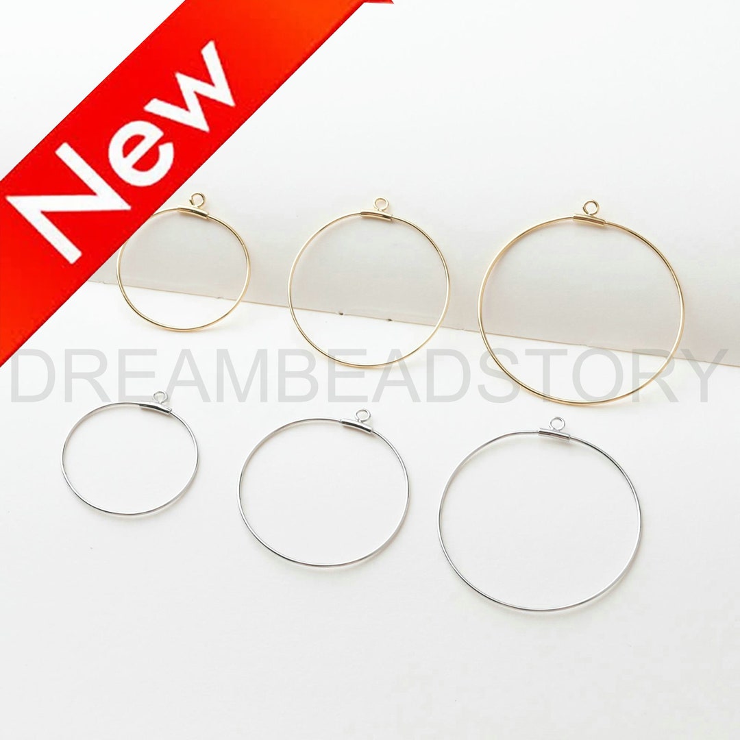 Hoop Earring Making Material - Hypoallergenic Earring Component - 14K ...