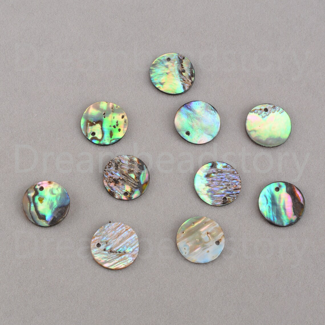 4-50 Pcs Natural Abalone Shell Disc Coin Pendant Beads for | Etsy