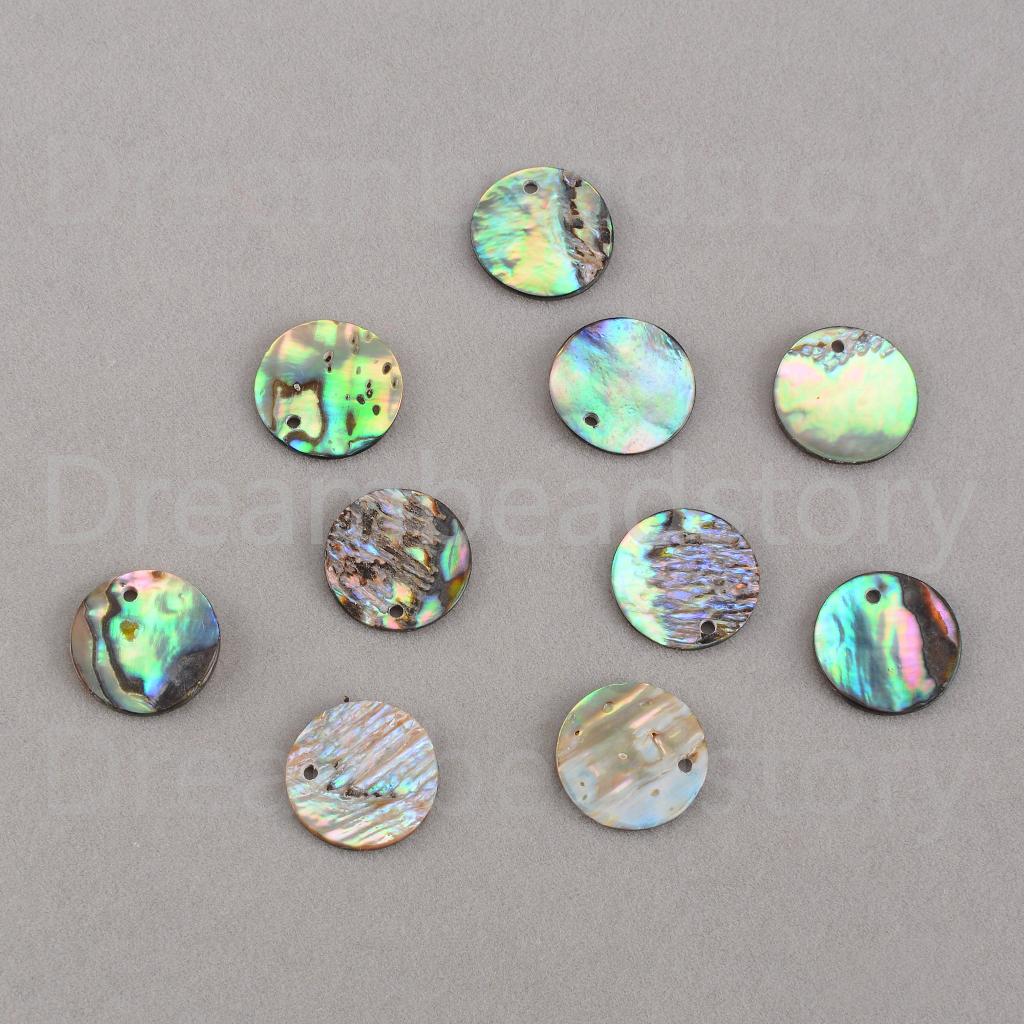 4-50 Pcs Natural Abalone Shell Disc Coin Pendant Beads for - Etsy