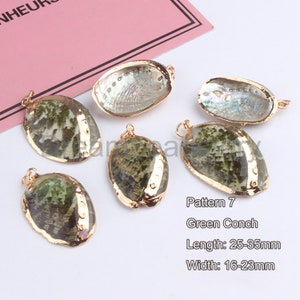 2-100 Pcs Natural Conch Shell/ Fan Shell Charm Pendant Beads for ...