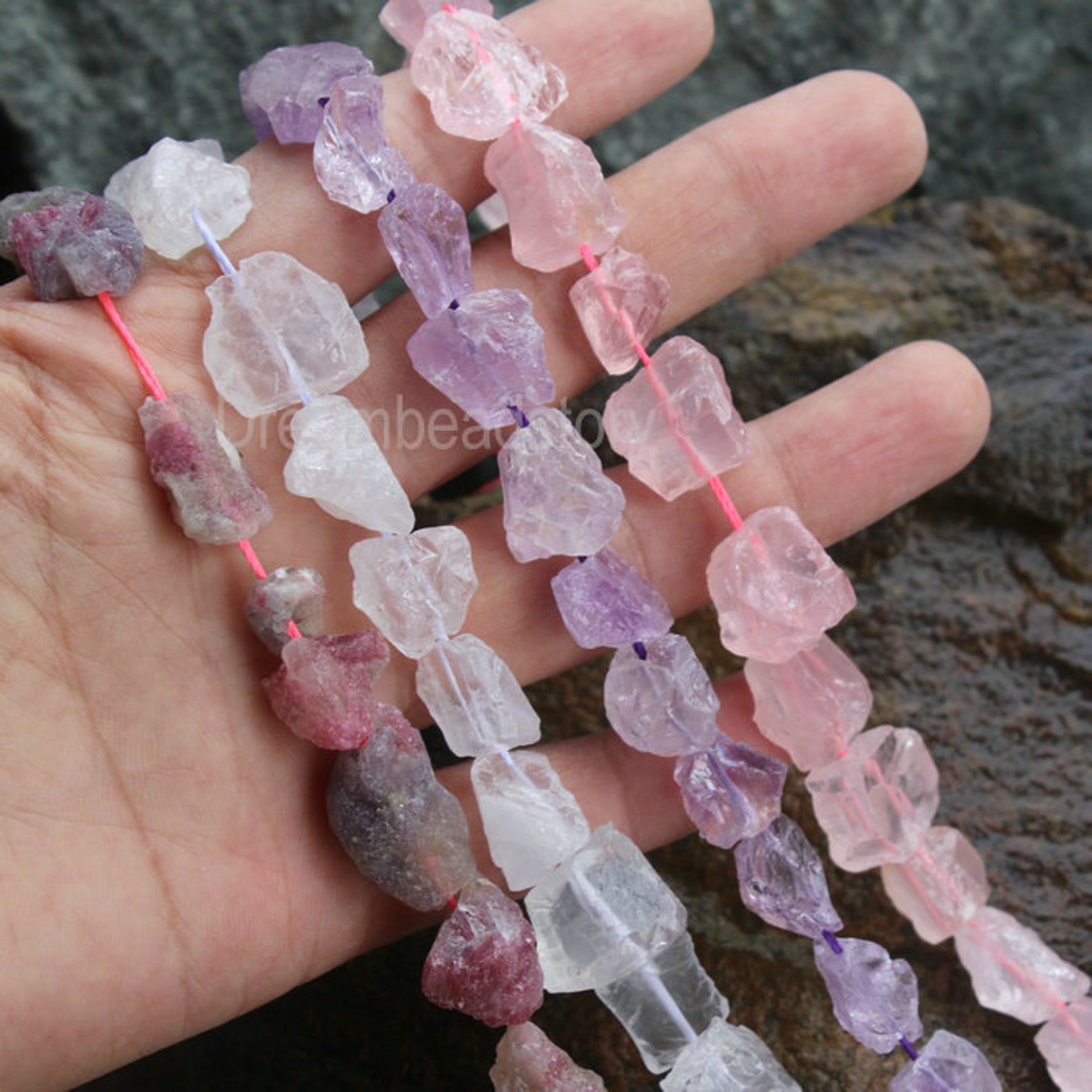 Natural Raw Gemstone and Crystal Beads Irregular Rough - Etsy
