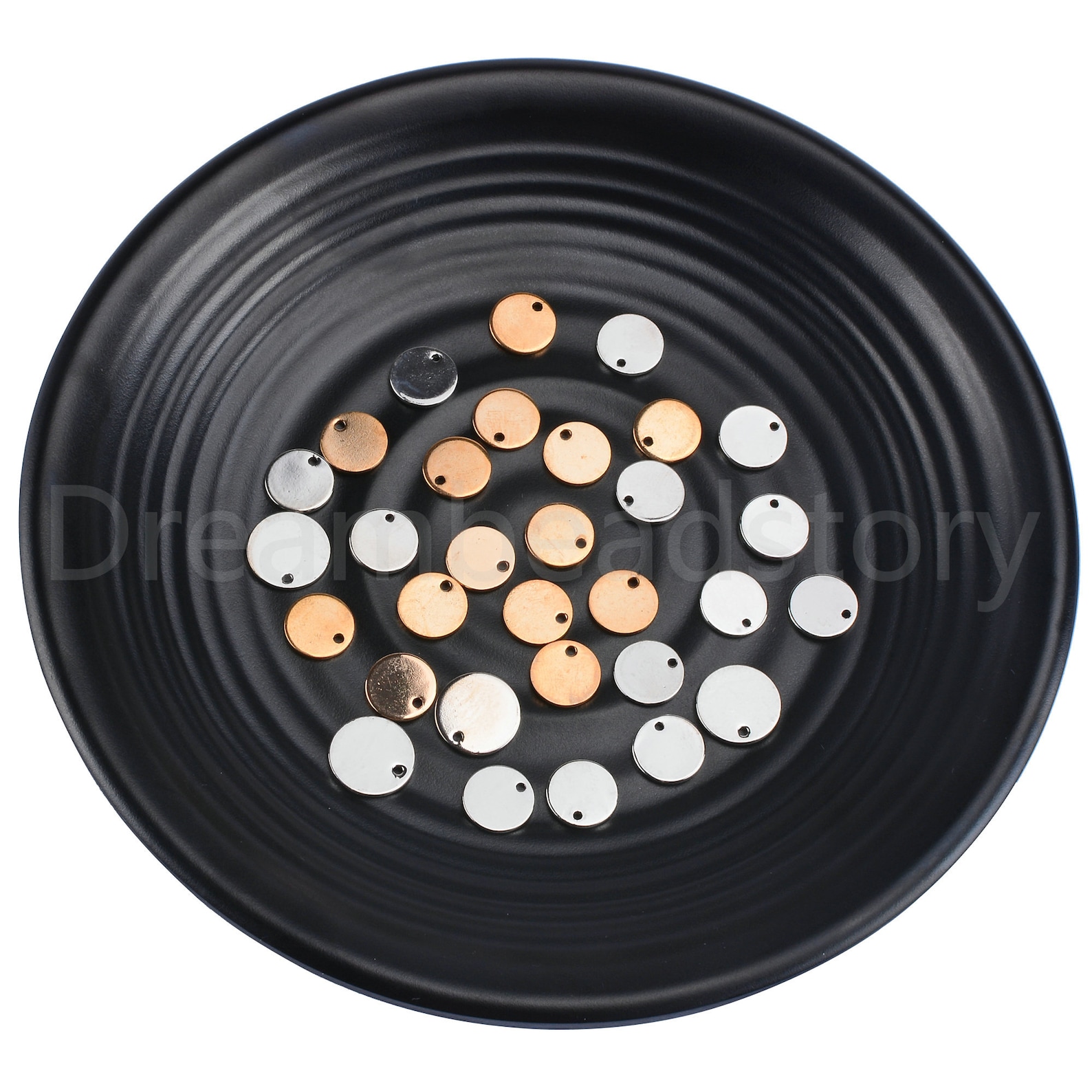 20-500 Pcs Flat Round Blank Disc Stamping Findings White Gold/ KC Gold ...