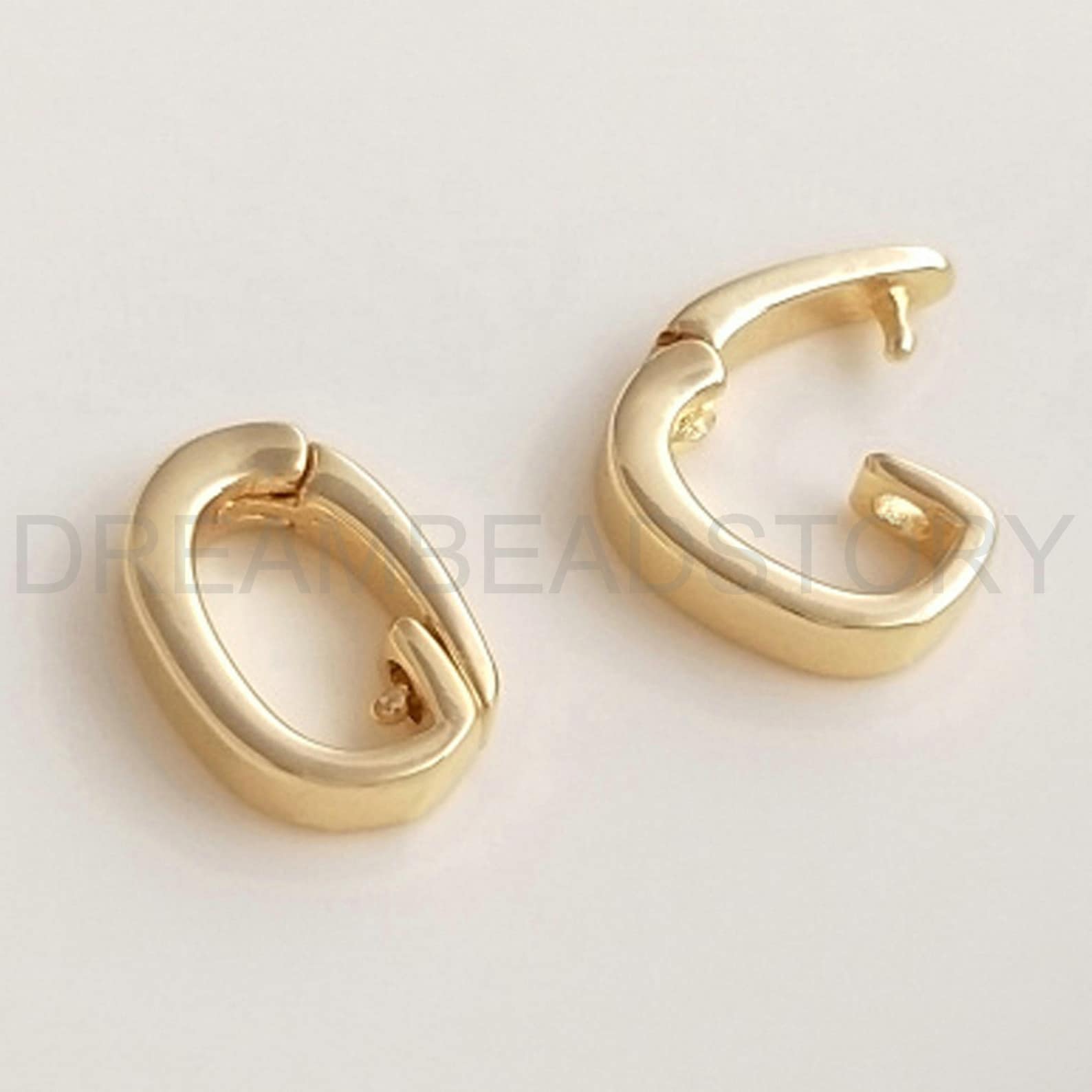 2-100 Pcs 14K Gold Plated Pendant Pinch Bail Clasp Lots Supply Small ...
