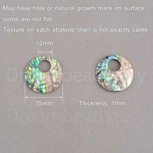 1-50 Pcs Natural Abalone Shell Square/ Round Disc Geometric - Etsy