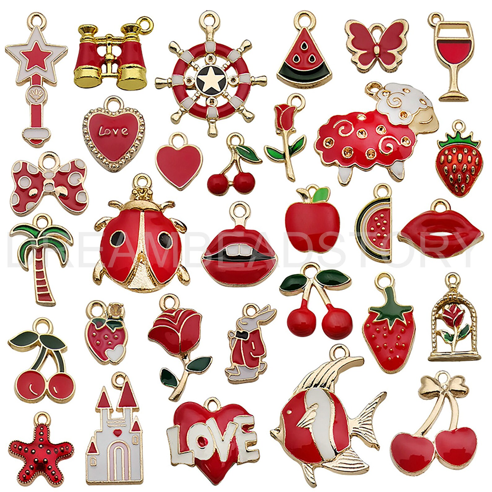 Enamel Charms for Jewelry Making Supplies | Etsy