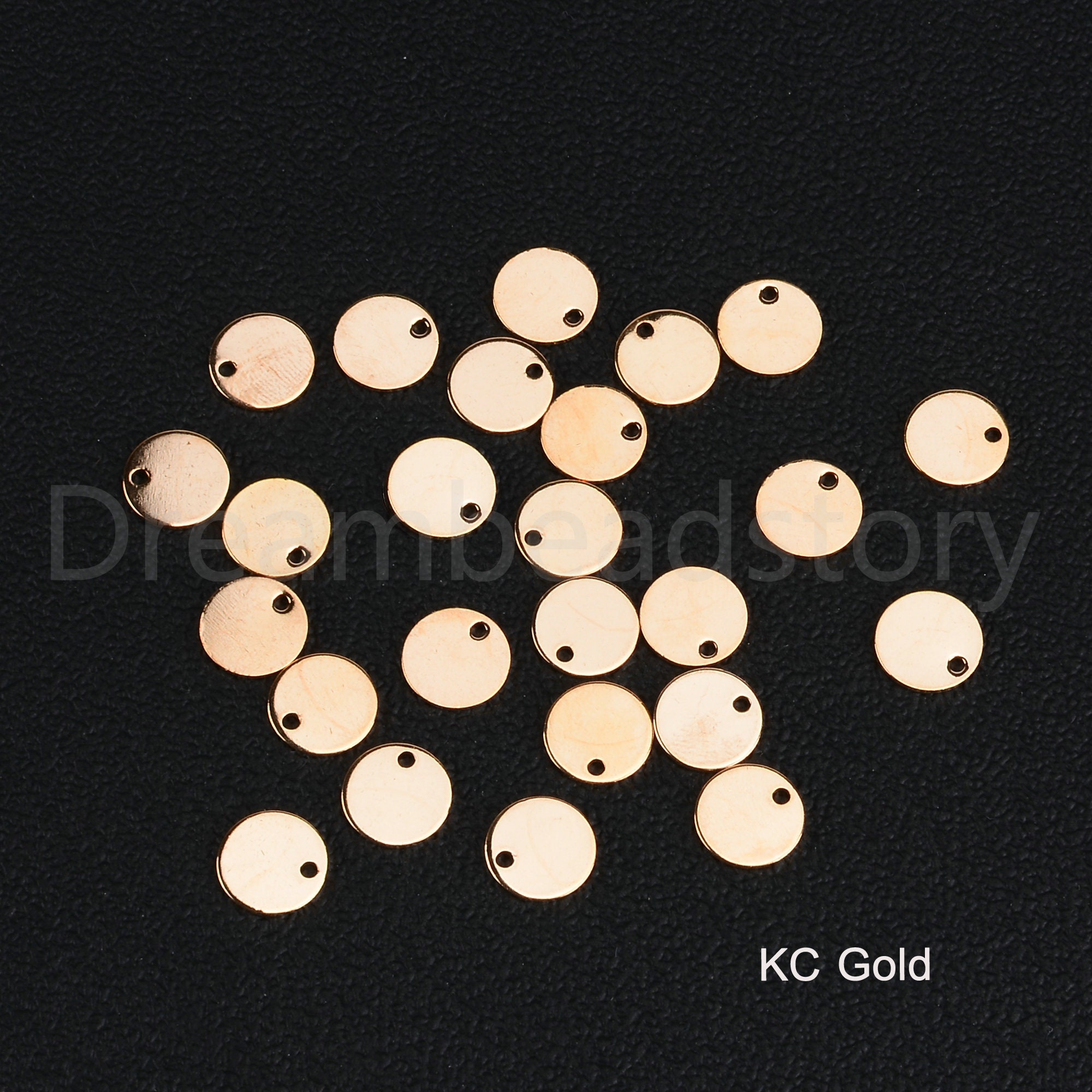 20-500 Pcs Flat Round Blank Disc Stamping Findings White Gold/ KC Gold ...