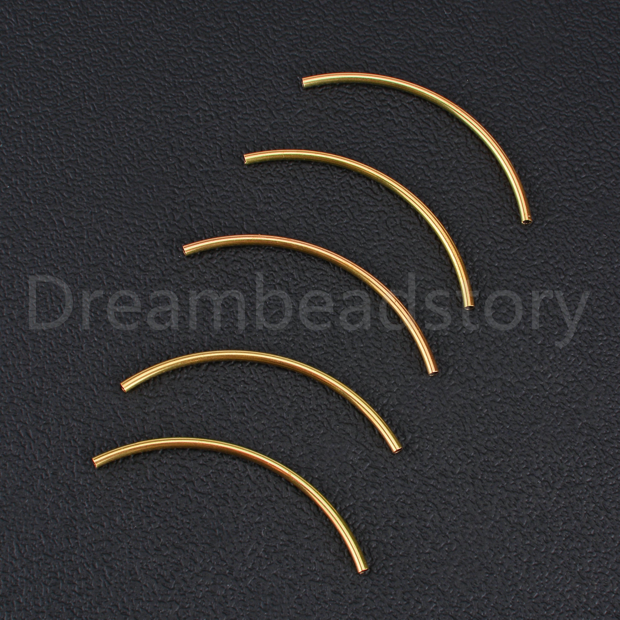 20-1000 Pcs Brass Curved Tubes/ Long Round Tube Bar Charm - Etsy