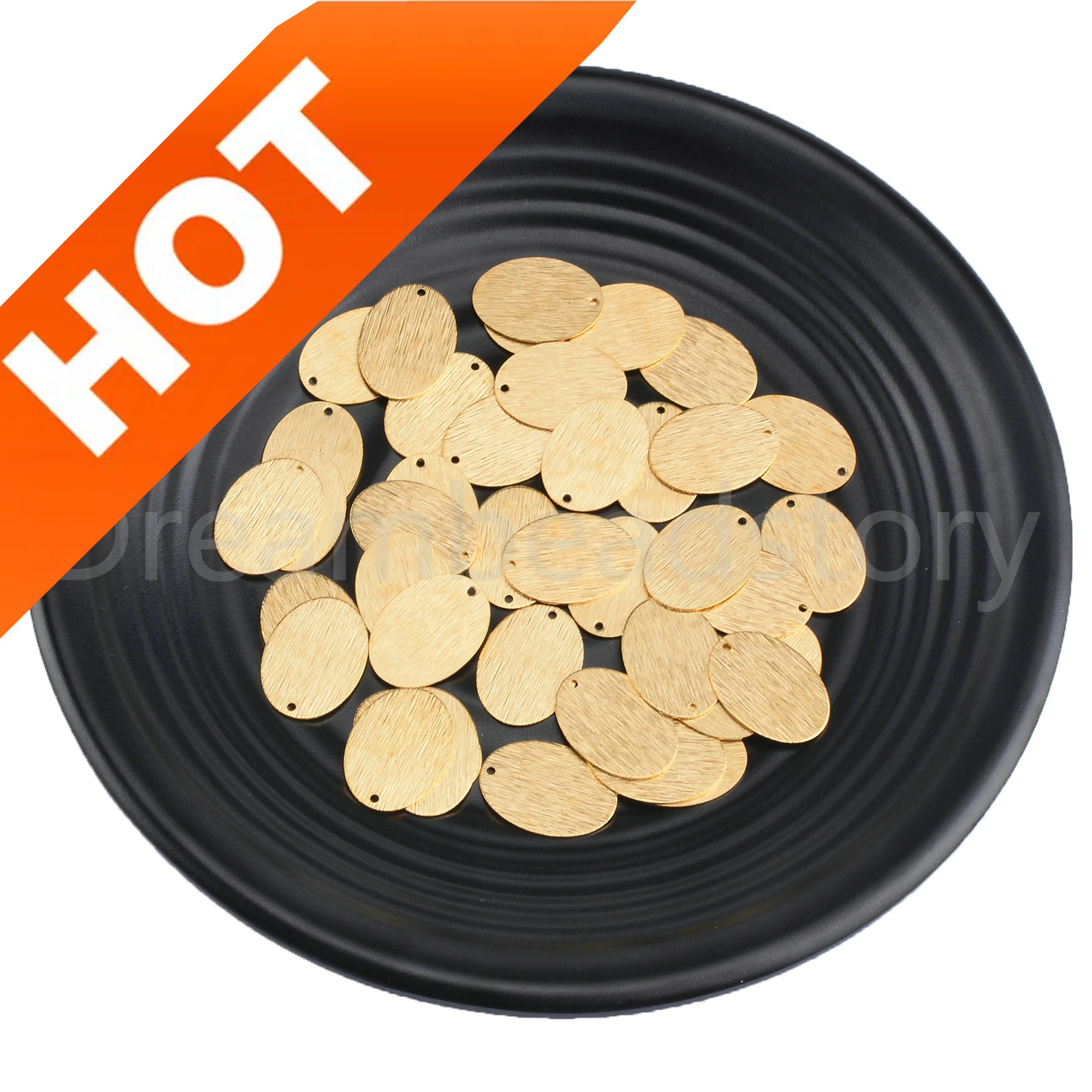 10-500 Pcs Brass Blank Stamping Tag Pendant/ Brushed Oval - Etsy