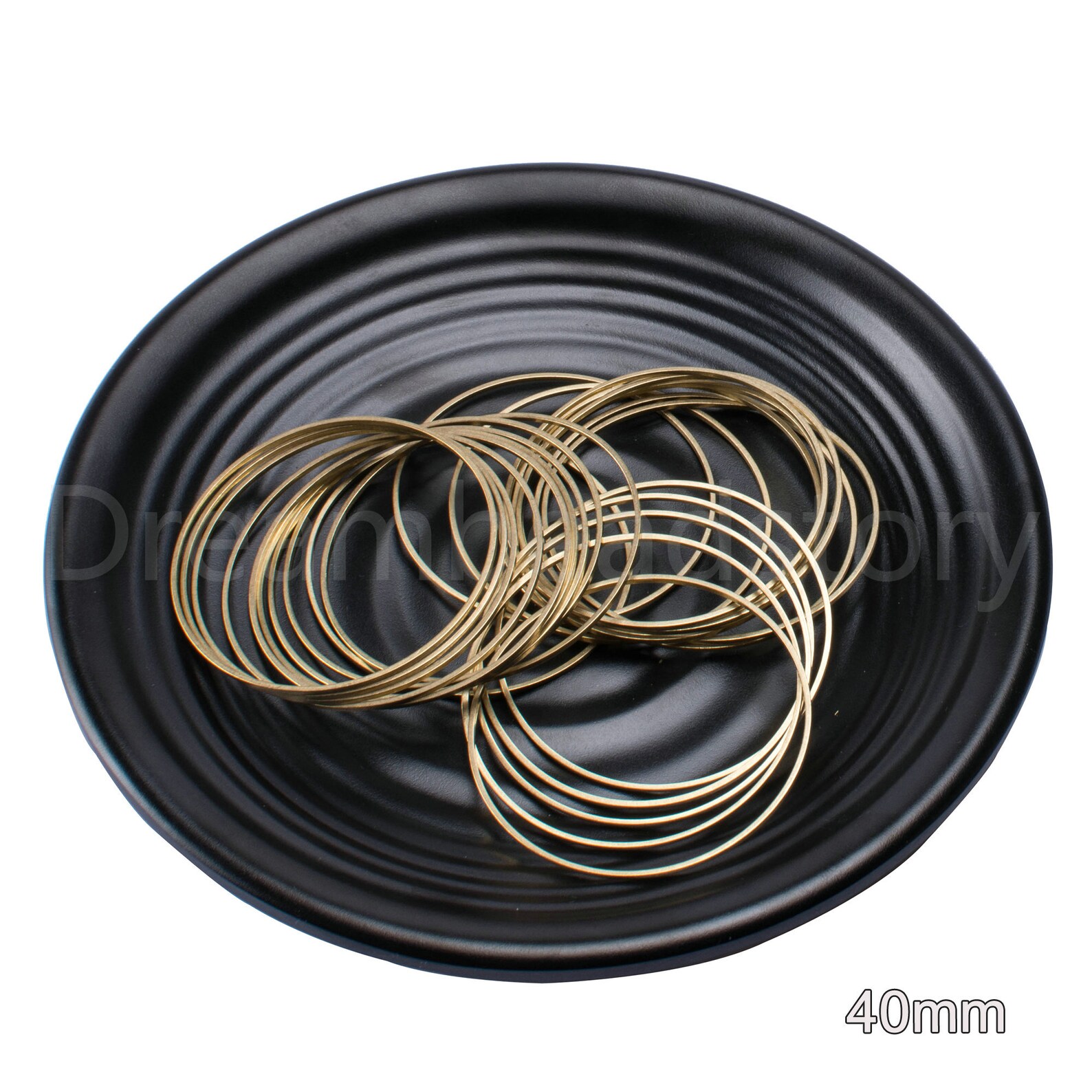 100-500 Pcs Raw Brass Simple Circles Round Hoops Rings Link Connectors ...