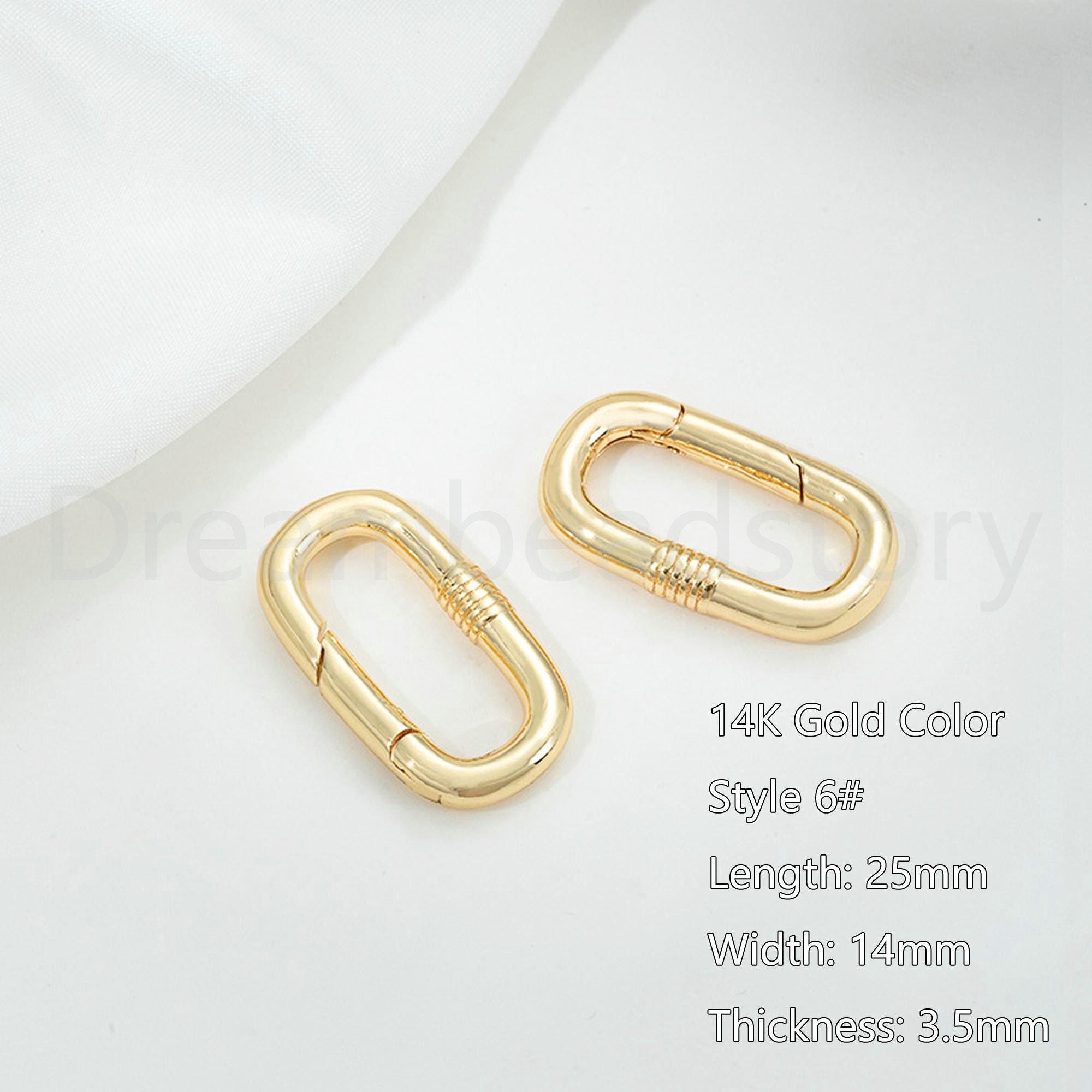 Strong Locking Clasp, Oval Carabiner Clasp for DIY Jewelry Making ...