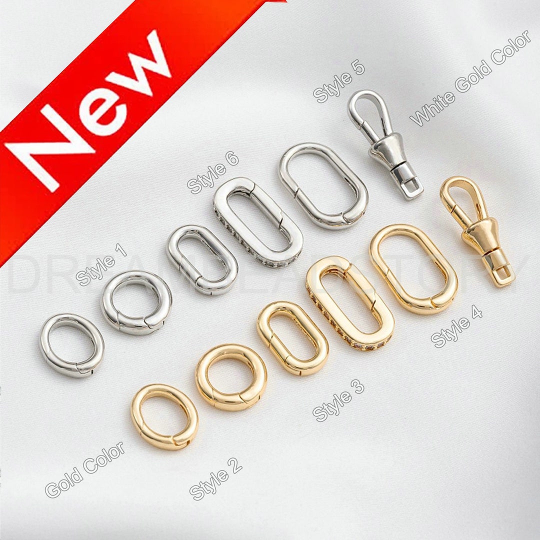 Strong Clasp for Jewelry Making, 14K Real Gold/ White Gold Plated ...