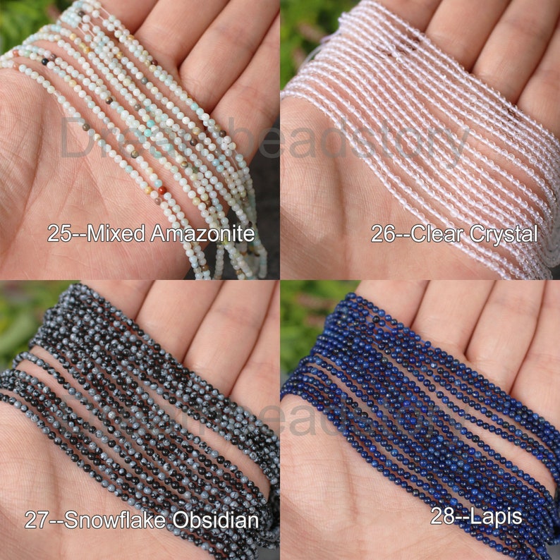 2mm Seed Stone Beads for Jewelry Making Natural Agate/ Rose - Etsy