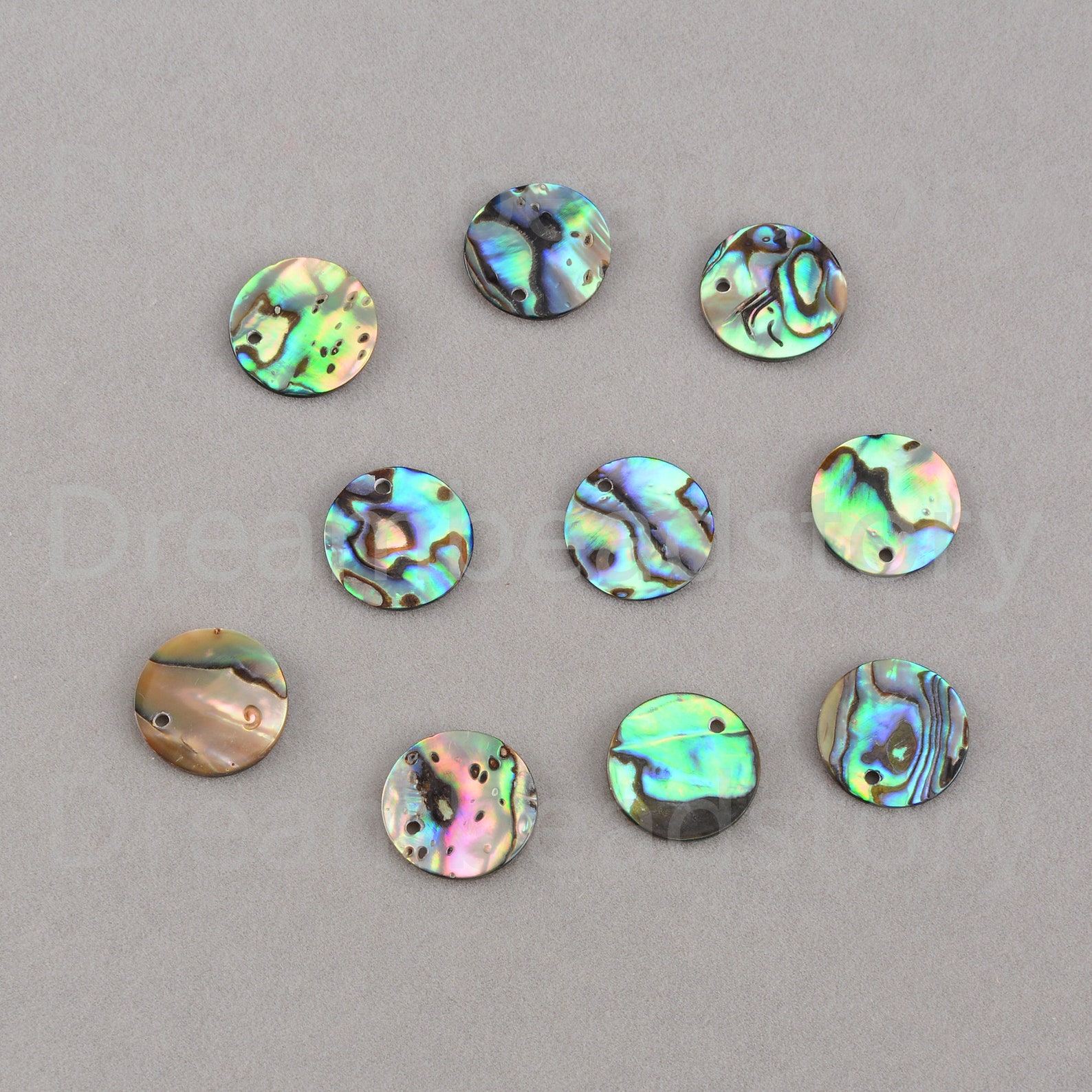 4-50 Pcs Natural Abalone Shell Disc Coin Pendant Beads for | Etsy