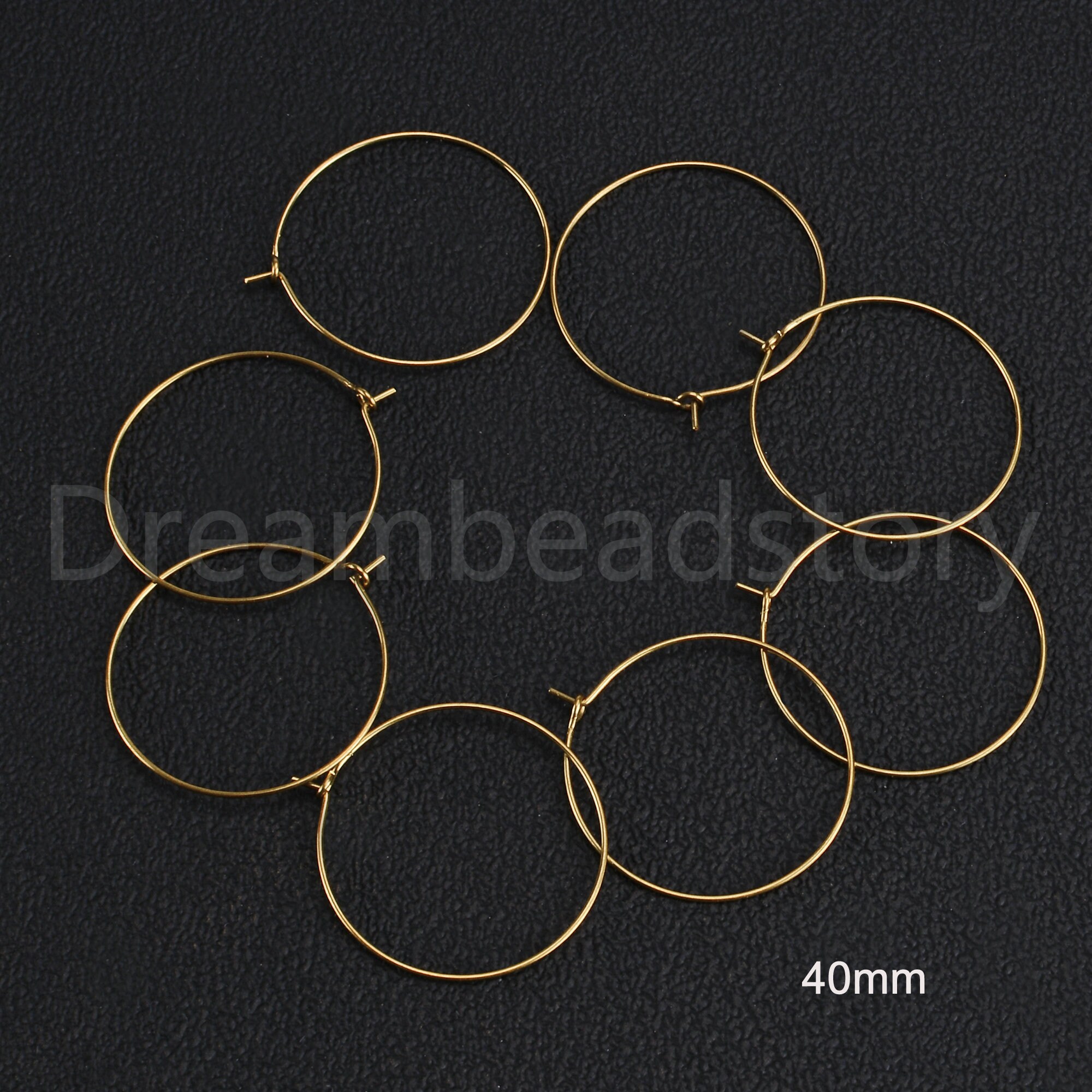 20-500 Pcs Raw Brass Earring Hoops 20mm 30mm 40mm 50mm Round Circle ...