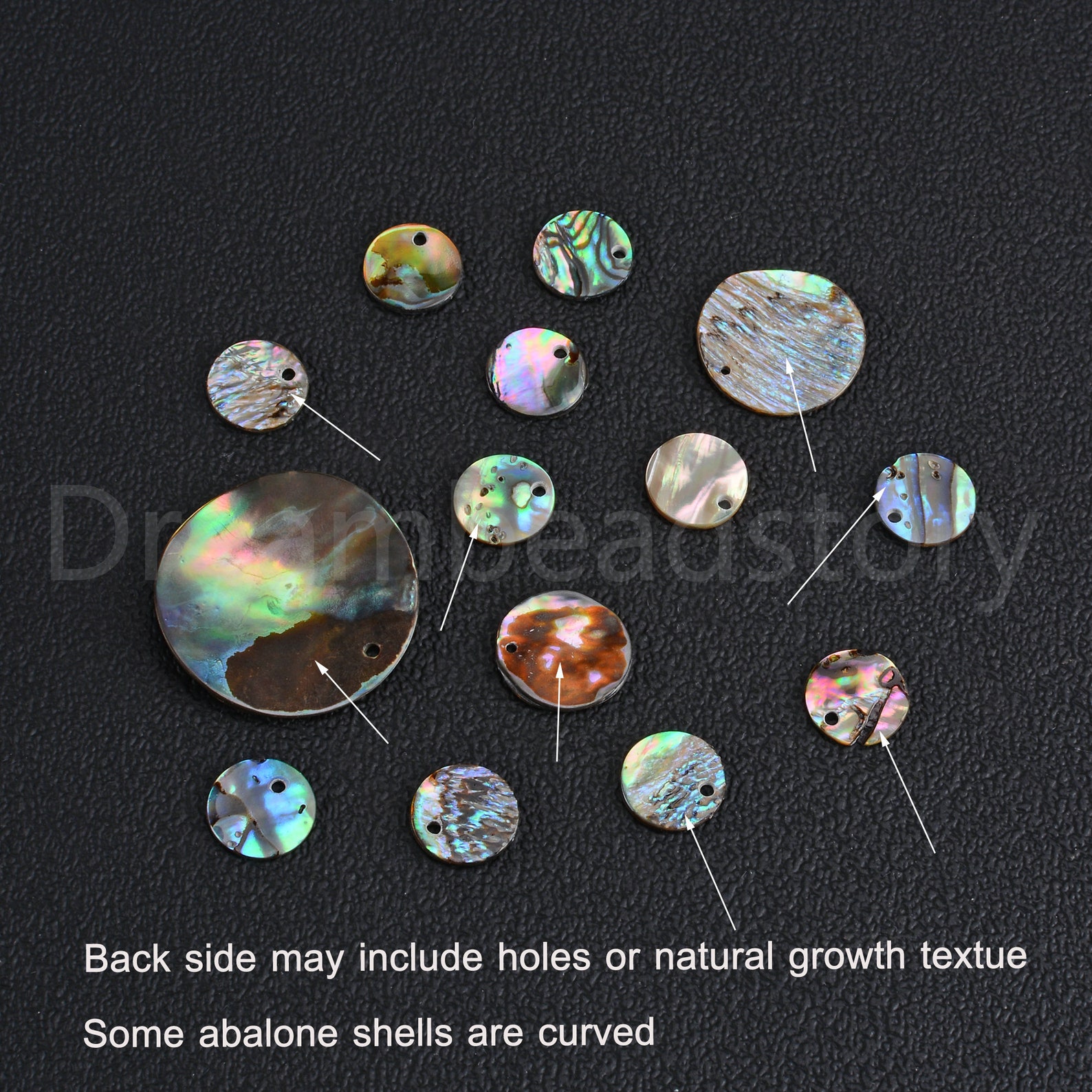 6-50 Pcs Natural Abalone Shell Disc Pendant Beads for Earrings - Etsy