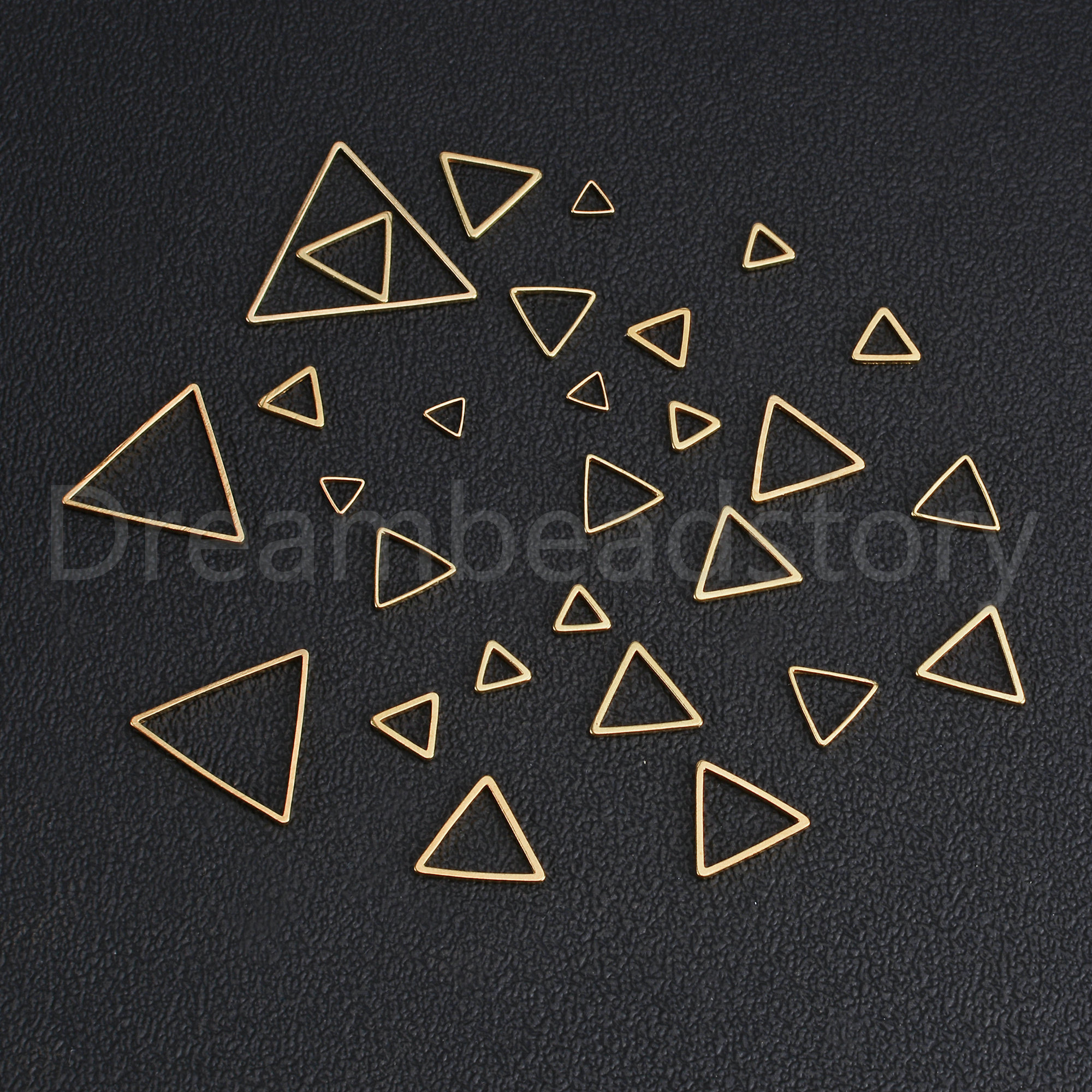100-1000 Pcs Raw Brass Hollow Triangle Pendant Wire Findings Supplies ...