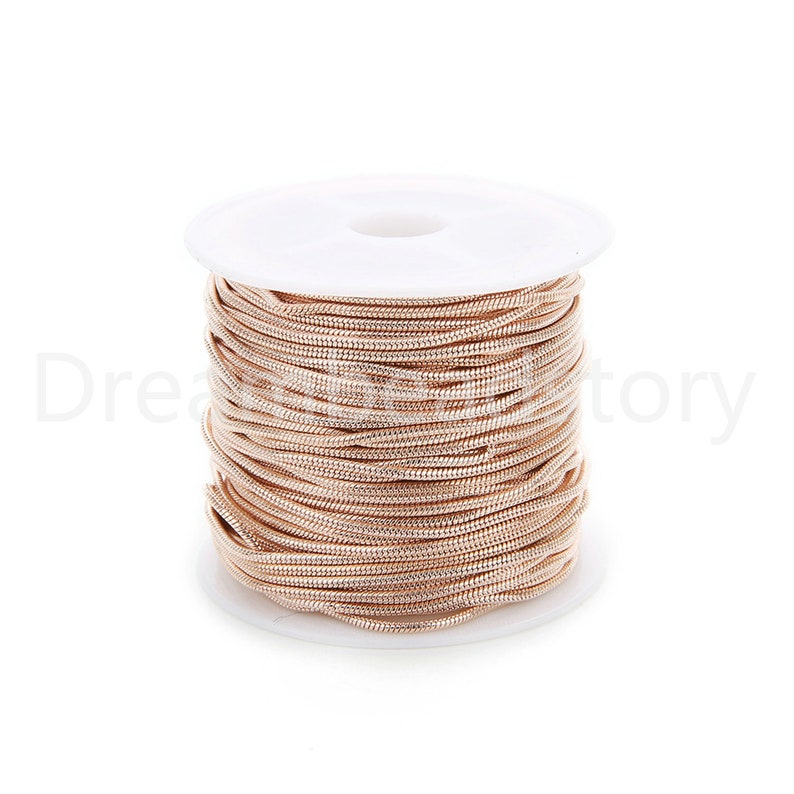1-10 Spools Snake Chains/ 1.5mm Diamond Cut Round Snake Chain/ Bronze ...