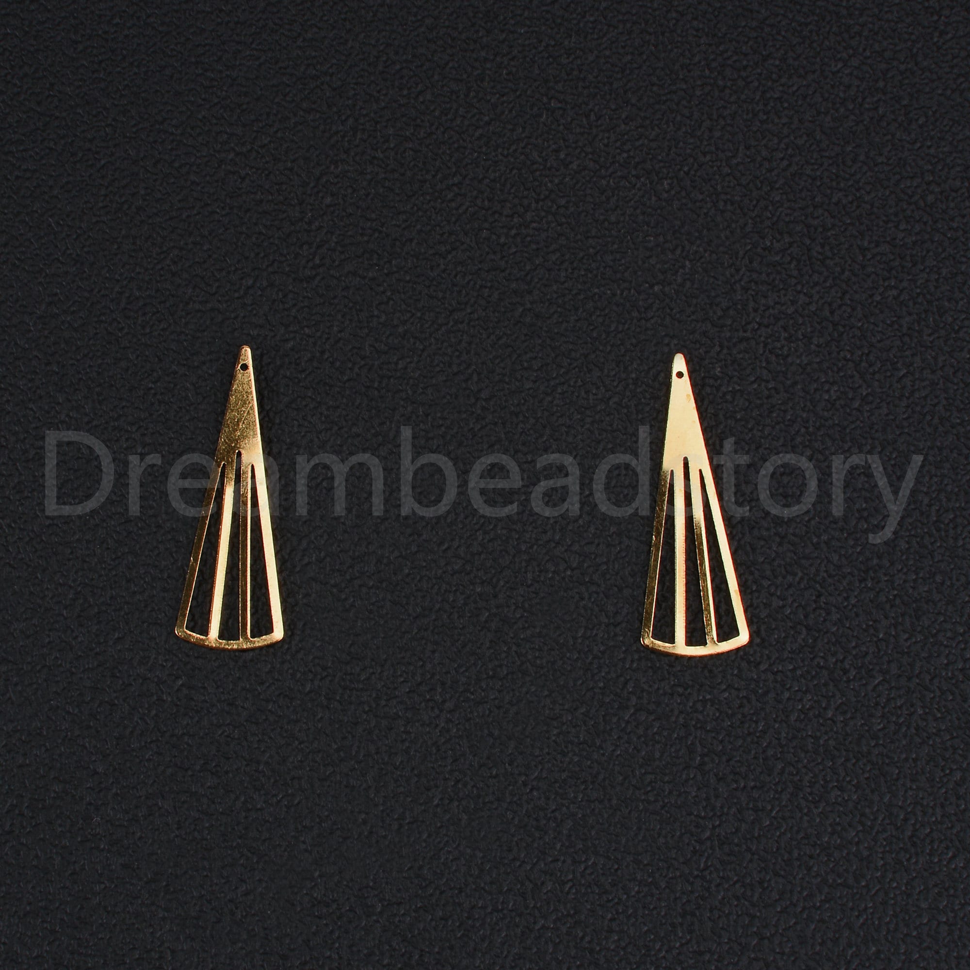 20-500 Pcs Brass Triangle Spike Charms/ Hollow Cut Out - Etsy