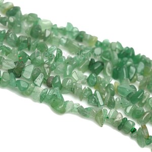 Green Aventurine Chips, Natural Aventurine Chip Beads, Green Gemstone ...