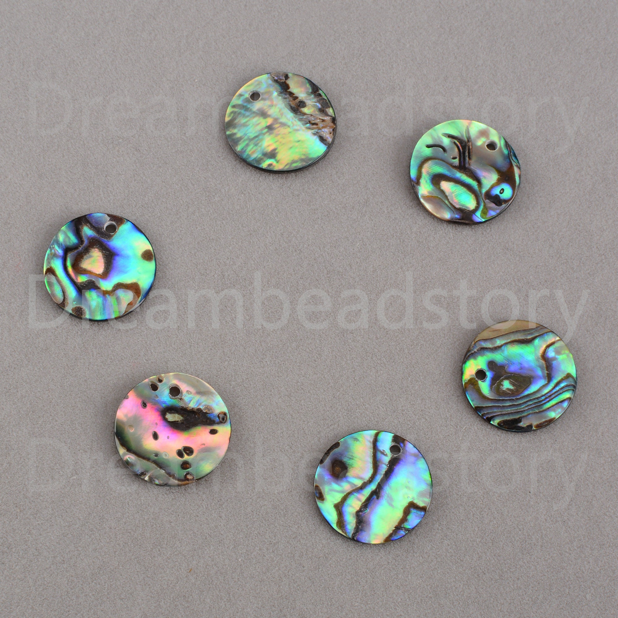 4-50 Pcs Natural Abalone Shell Disc Coin Pendant Beads for | Etsy
