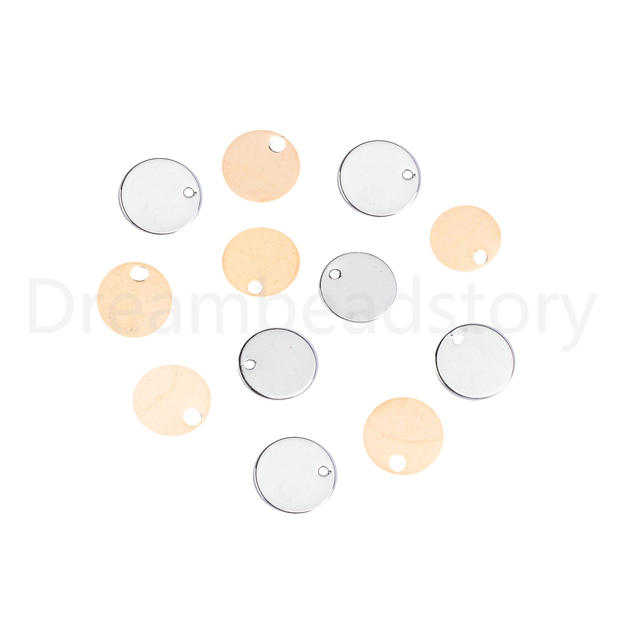20-500 Pcs Flat Round Blank Disc Stamping Findings White Gold/ | Etsy