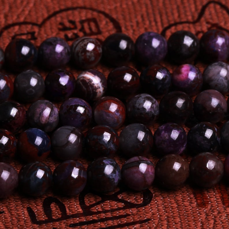 Natural Sugilite Beads Purple Sugilite Gemstone Beads | Etsy