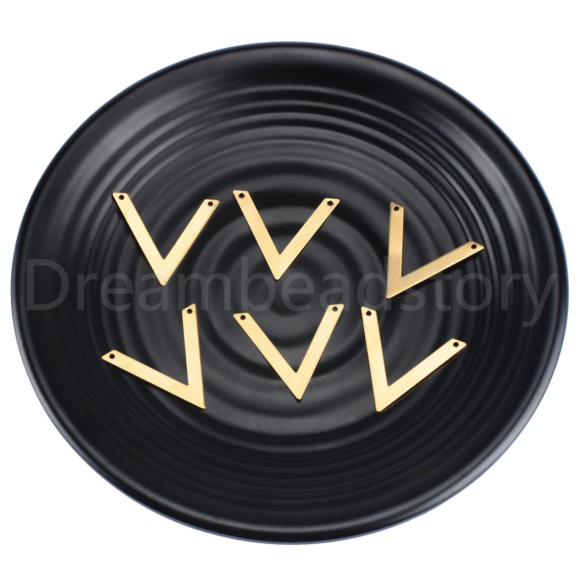 10-500 Pcs Brass V Charms/ V Shape Connector With 2 Holes/ Geometric ...