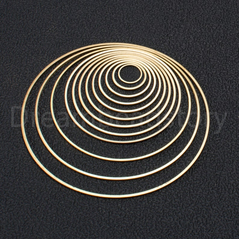 100-500 Pcs Raw Brass Simple Circles Round Hoops Rings Link - Etsy
