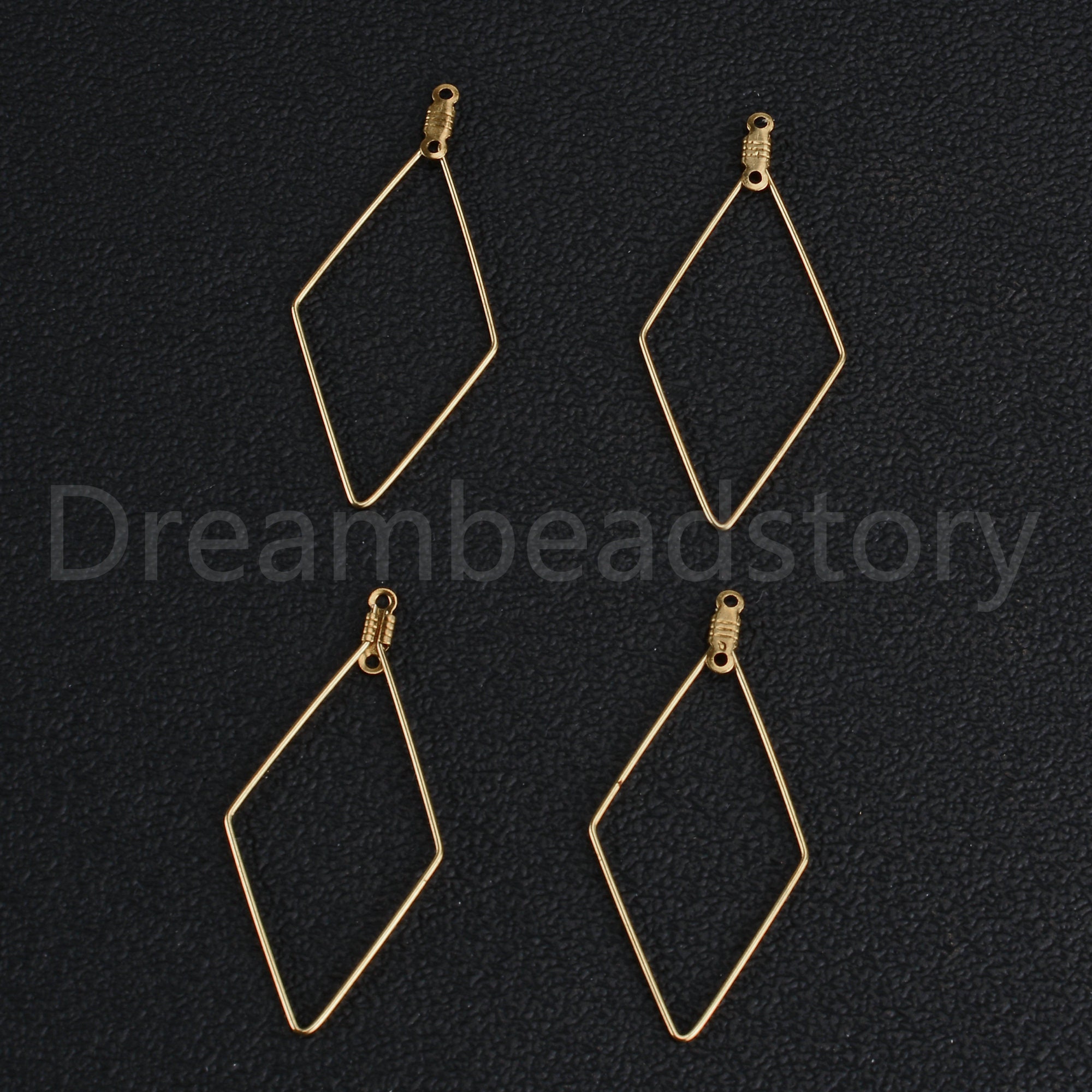 20-500 Pcs Round/ Rhombus Charms for Earrings Making Raw Brass | Etsy