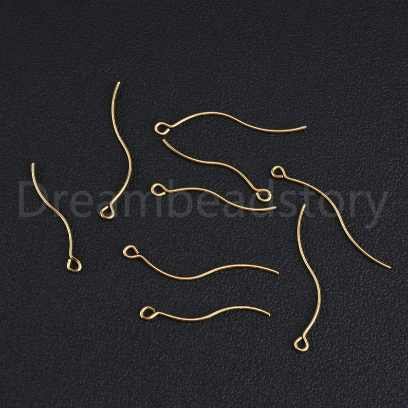 20-100 Pcs 18 Gauge/ 1mm Raw Brass Squiggle Curved Eyepins/ Screw Eye ...