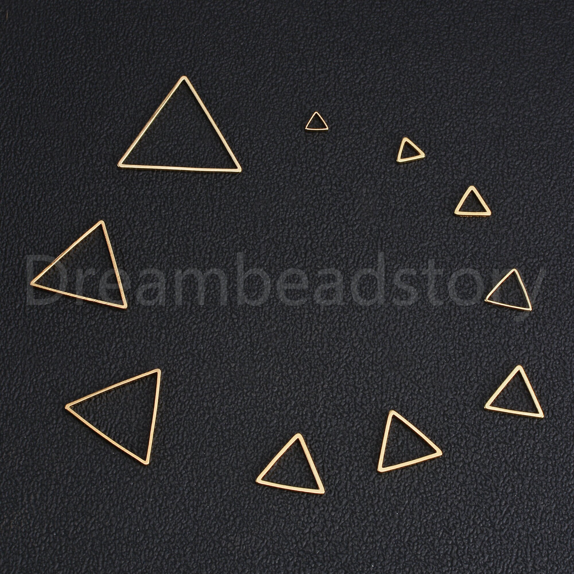 100-1000 Pcs Raw Brass Hollow Triangle Pendant Wire Findings Supplies ...