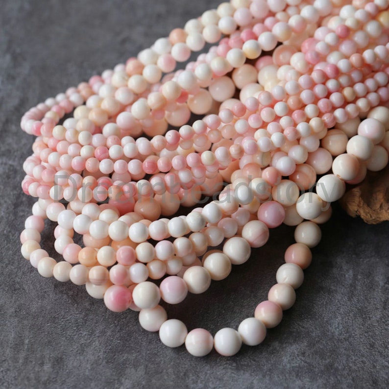 Natural Blush Pink Queen Conch Shell Round 4mm 6mm 8mm 10mm - Etsy