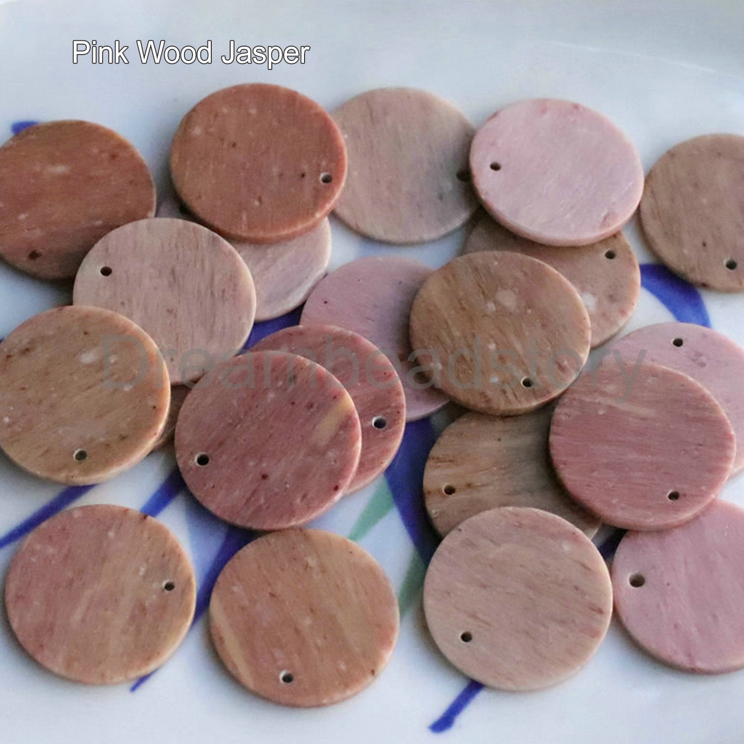 2-20 Pcs Gemstone Flat Circle Disc Pendant Beads for Necklace | Etsy