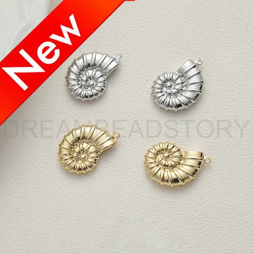 Craft Charms Lots Supplies - Ammonite Shell Pendant for Jewelry Making ...