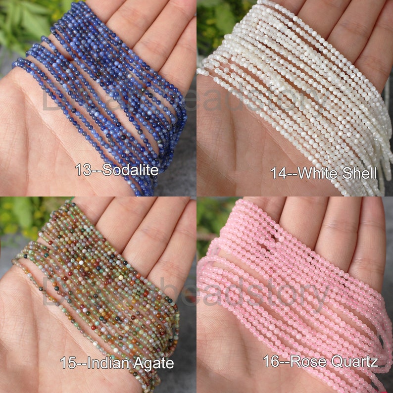 2mm Seed Stone Beads for Jewelry Making Natural Agate/ Rose - Etsy