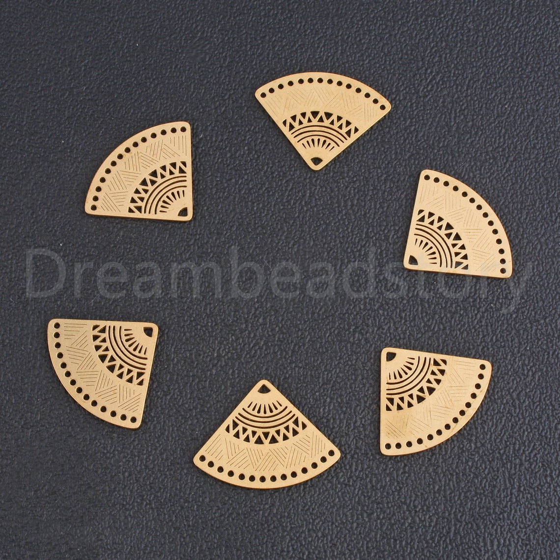 4-200 Pcs Multi Holes Connector Fan Shape Brass Dangle Finding - Etsy