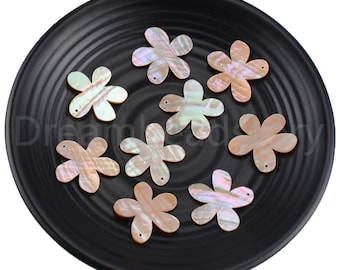 2-50 Pcs Natural Abalone Shell Hollow Round Circle Pendant | Etsy