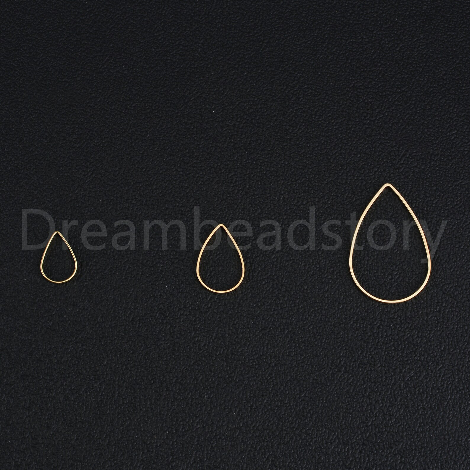 100-1000 Pcs Raw Brass Large Teardrop Charms Hollow Drop Pendant ...