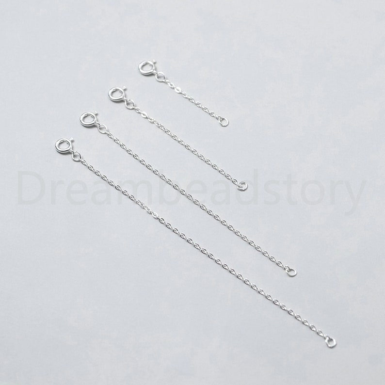 2-50 Pcs 925 Sterling Silver Extender Chain Gold/white Gold/rose Gold ...