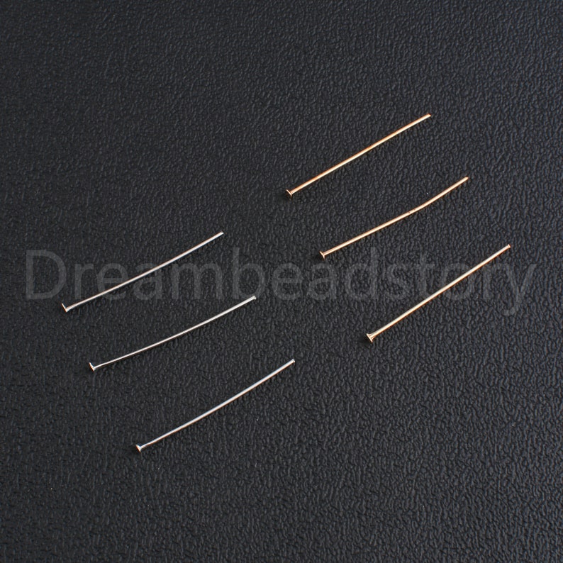 120-1200 Pcs Flat Head Pins 18mm 22mm 24mm 30mm 40mm50mm White Gold/ KC ...