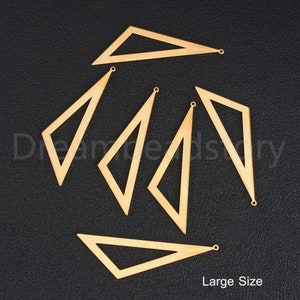 10-200 Pcs Extra Large Long Triangle Charm Pendant for Craft Making ...
